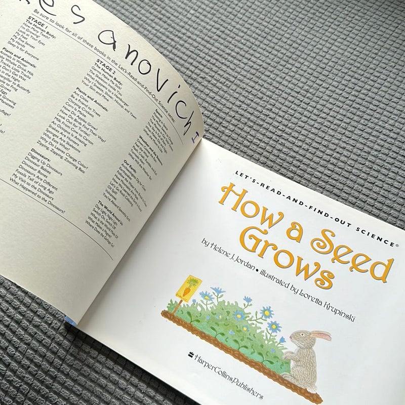 How a Seed Grows by Helene J. Jordan; Loretta Krupinski (Illustrator ...