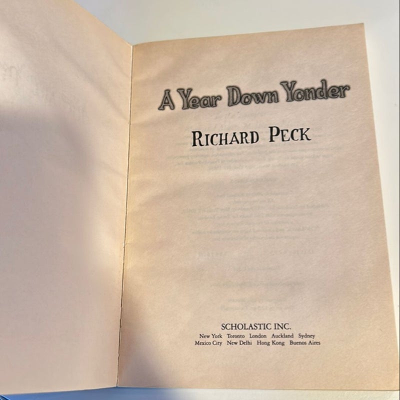 A Year Down Yonder by Richard Peck, Paperback | Pangobooks