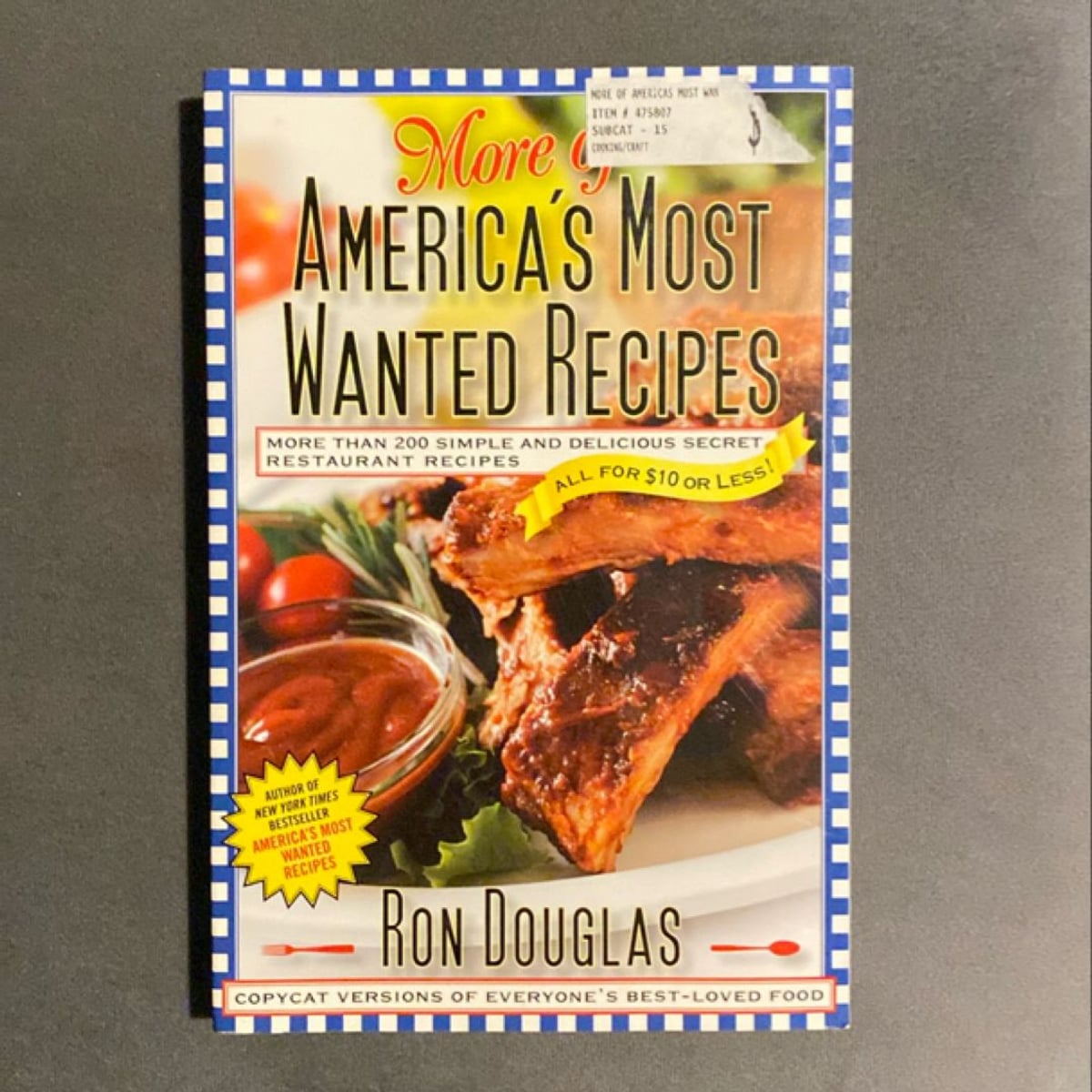 More of America's Most Wanted Recipes by Ron Douglas, Paperback ...