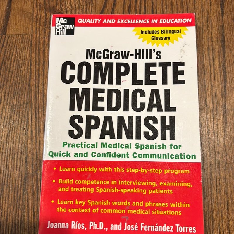 McGraw Hill's Complete Medical Spanish, Premium Fourth Edition by ...