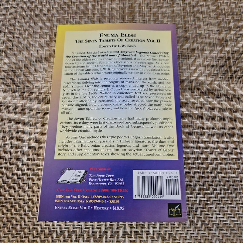 Enuma Elish - the Seven Tablets of Creation by Leonard W. King ...