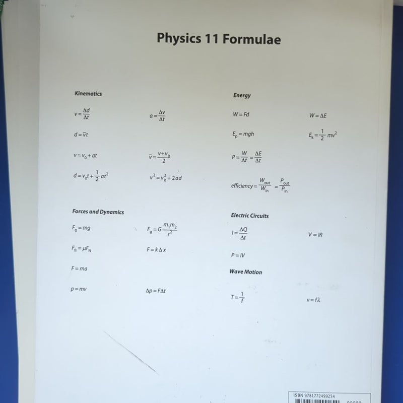 BC Science Physics 11