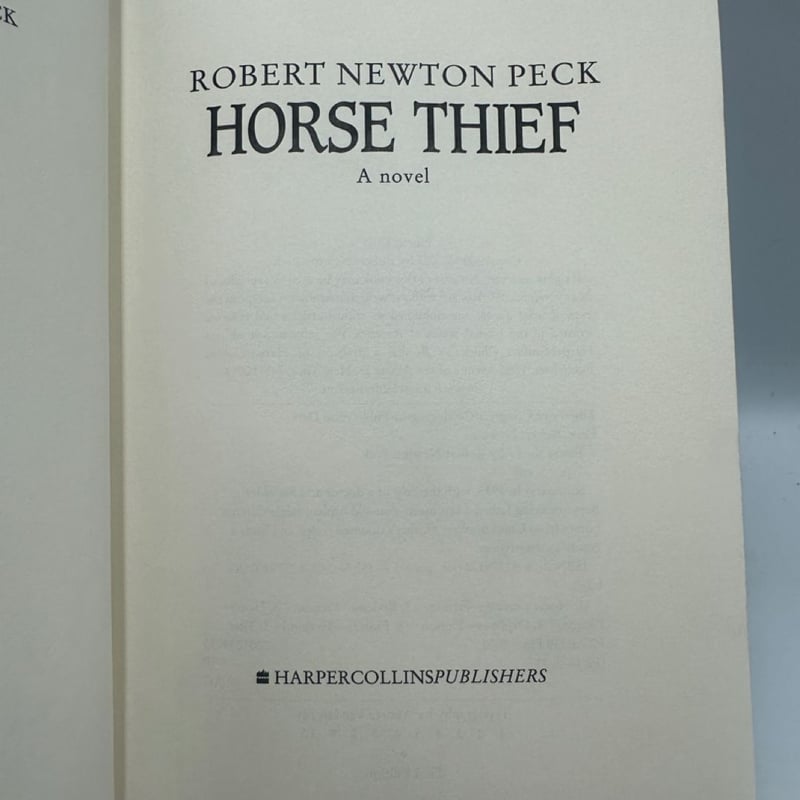 Horse Thief by Robert Newton Peck, Hardcover | Pangobooks