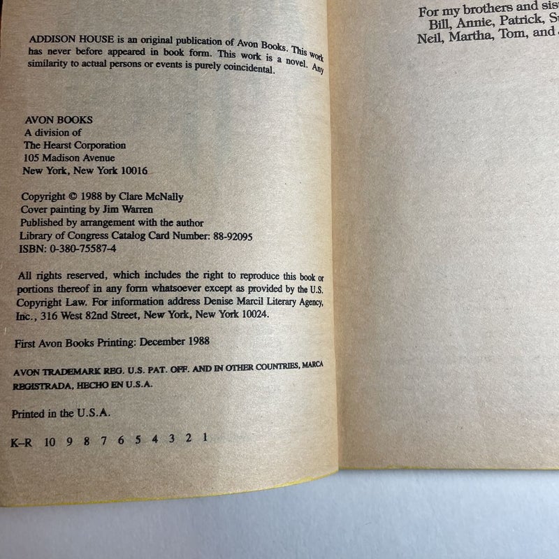 Addison House by Clare McNally , Paperback | Pangobooks