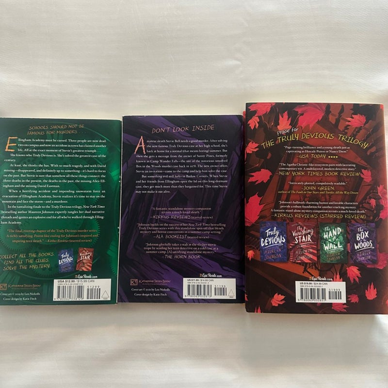 Truly Devious series Maureen Johnson SIGNED nine liars the box in the ...