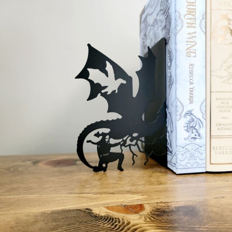 Fourth Wing Bookends from Unplugged Romantasy Box by Rebecca Yarros ...