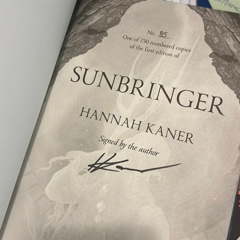 Sunbringer Broken Binding Special Edition by Hannah Kaner, Hardcover ...