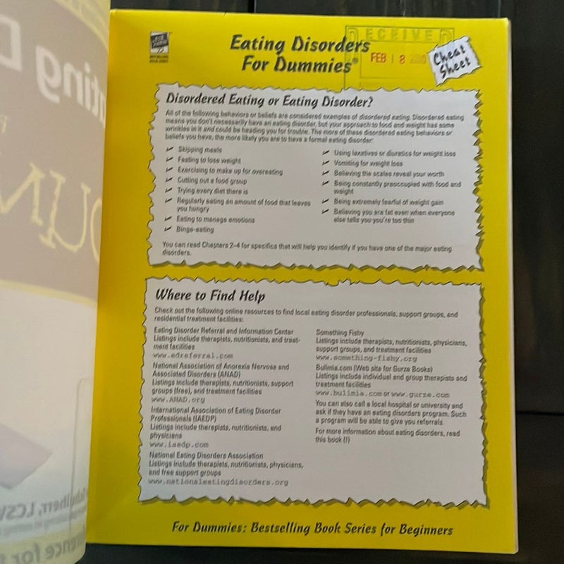 Eating Disorders for Dummies by Susan Schulherr, Paperback | Pangobooks