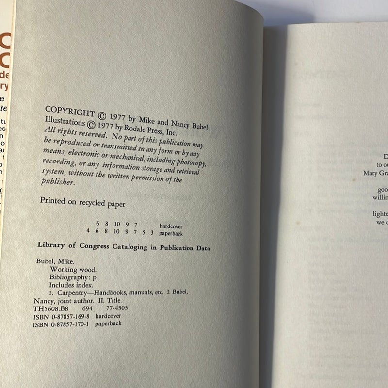 Working Wood by Mike Bubel, Nancy Bubel