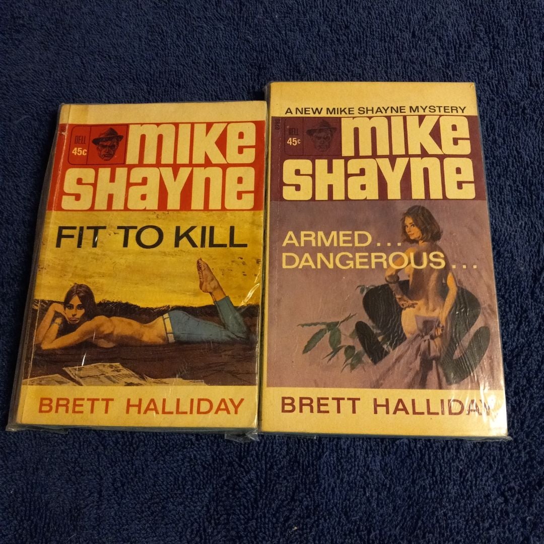 Mike Shayne series vintage novel pair by Brett Halliday, Paperback ...