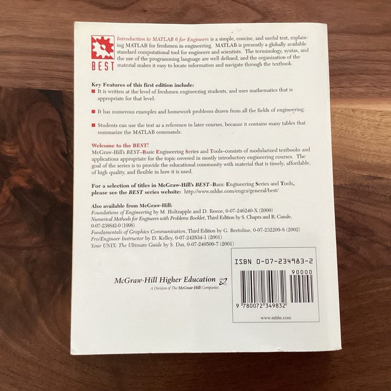 Introduction to Matlab 6 for Engineers by William J. Palm, Paperback ...