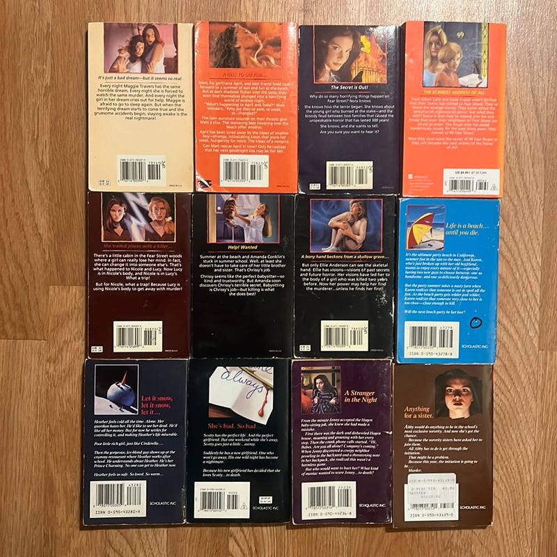 Fear Street & Point Horror lot of 12 by R.L. Stine, Paperback | Pangobooks
