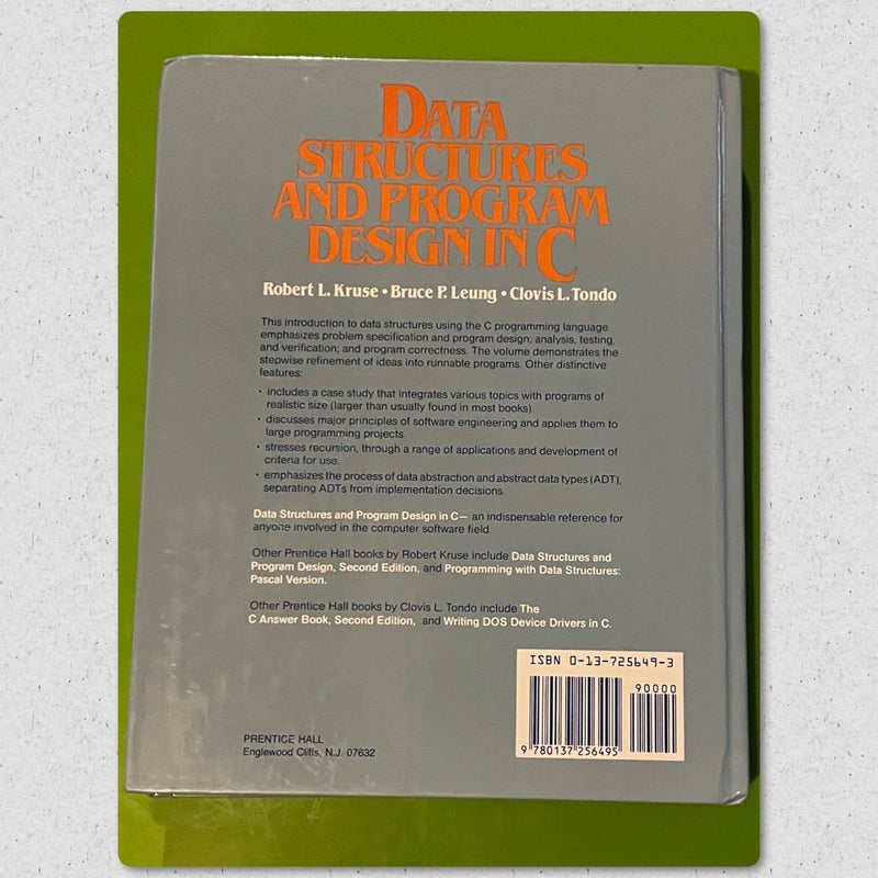 Data Structures And Program Design In C By Robert L Kruse Hardcover Pangobooks