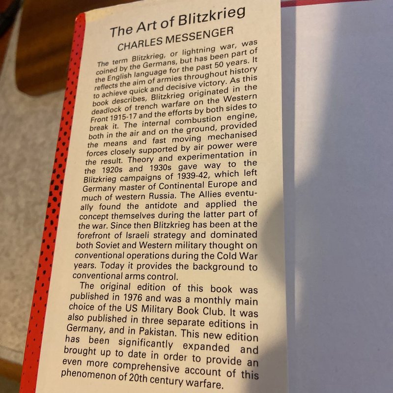 The Art of Blitzkrieg by Charles Messenger