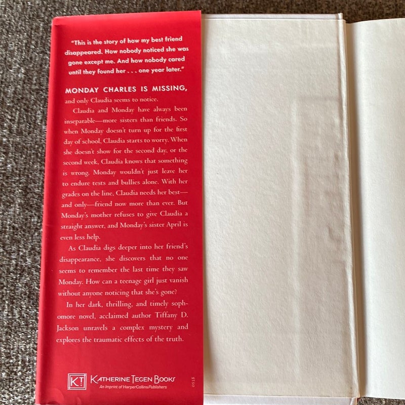 Monday's Not Coming by Tiffany D. Jackson, Hardcover | Pangobooks