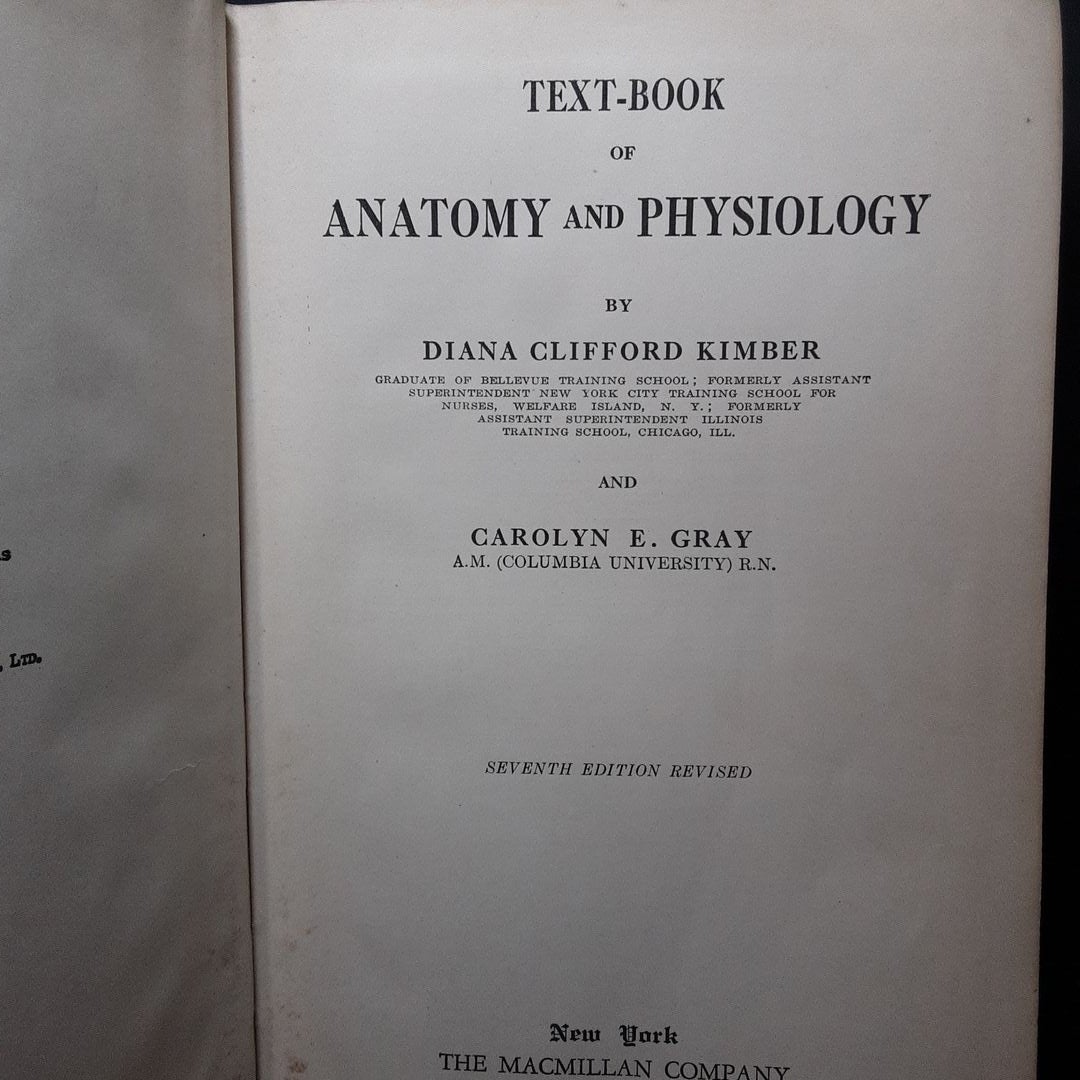 Textbook of Anatomy of Physiology by Carolyn E. Gray, Hardcover ...