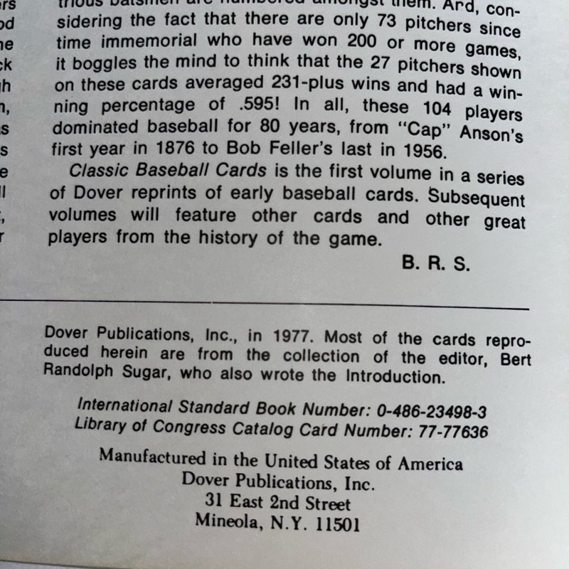 Classic Baseball Cards by Bert Randolph Sugar, Paperback | Pangobooks