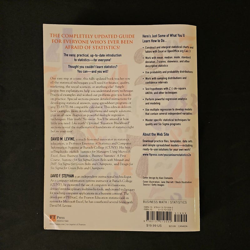 Even You Can Learn Statistics by David M. Levine, David F. Stephan