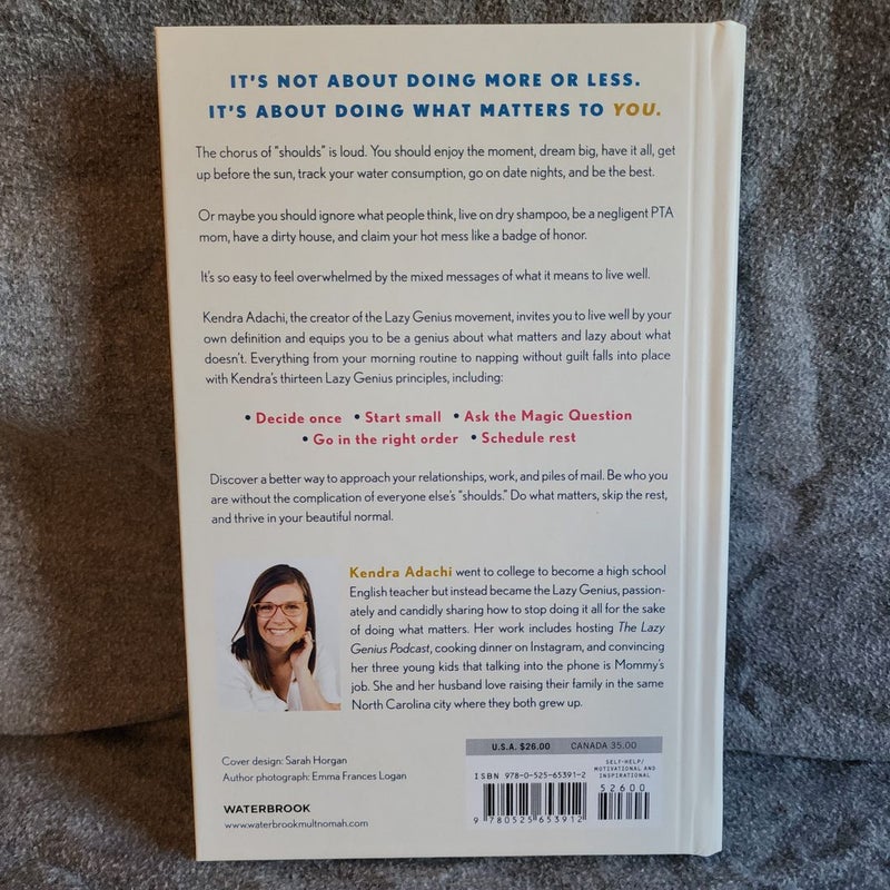 The Lazy Genius Way by Kendra Adachi; Emily P. Freeman, Hardcover ...