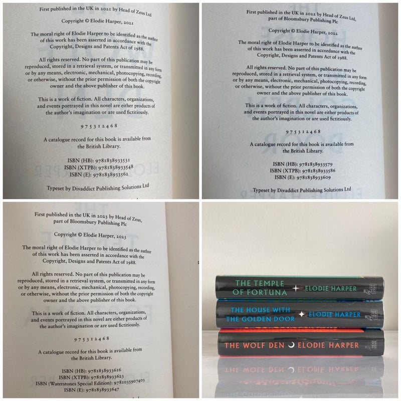 The Wolf Den Trilogy UK SIGNED LIMITED First Editions by Elodie Harper ...