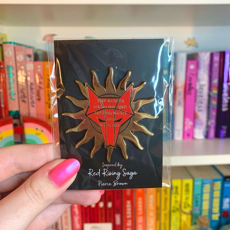 Red Rising Saga inspired pin Obsidian Moon Crate by Pierce Brown ...