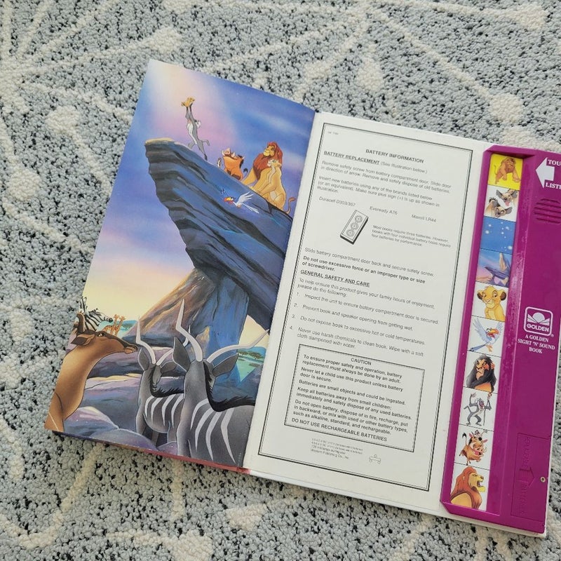 Golden Books Golden Sound Story Disney's The Lion King by Adapted by ...
