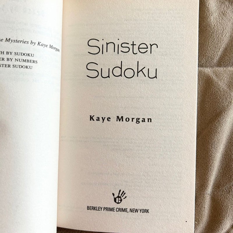 Sinister Sudoku by Kaye Morgan, Paperback | Pangobooks