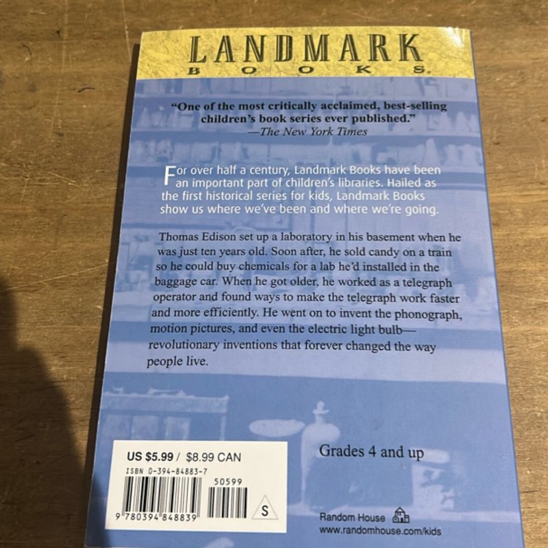 The Story of Thomas Alva Edison by Margaret Cousins