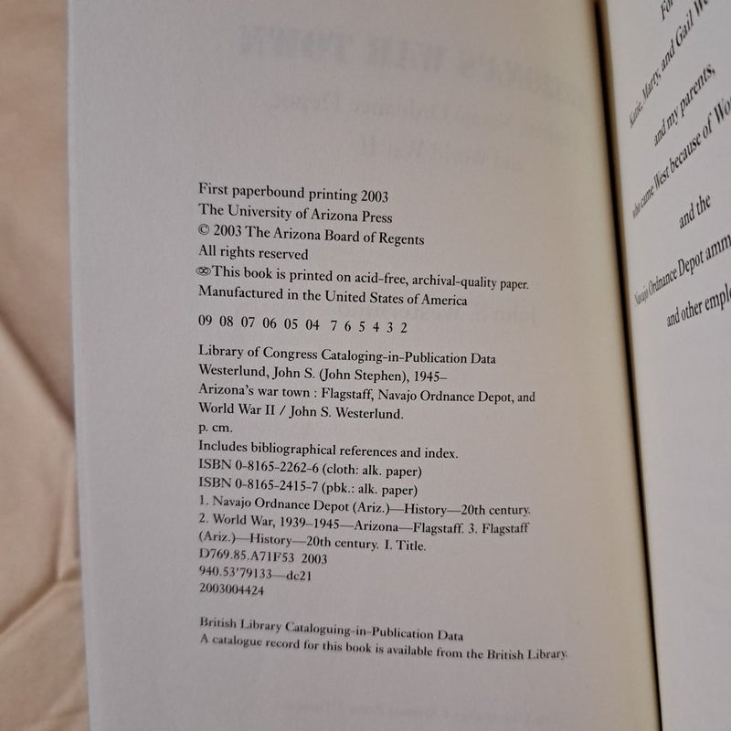 Arizona's War Town by John S. Westerlund, Paperback | Pangobooks