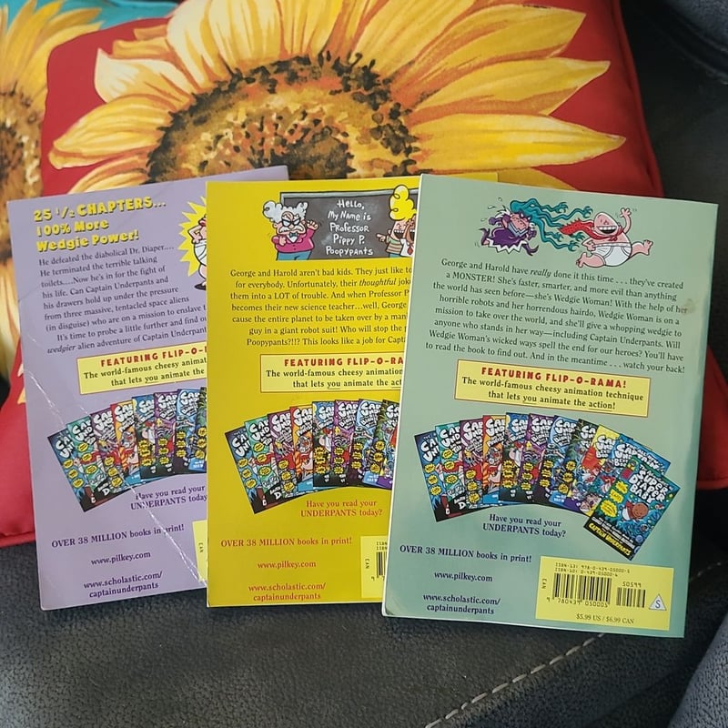 Bundle of 3 Captain Underpants Books by Dav Pilkey, Paperback | Pangobooks