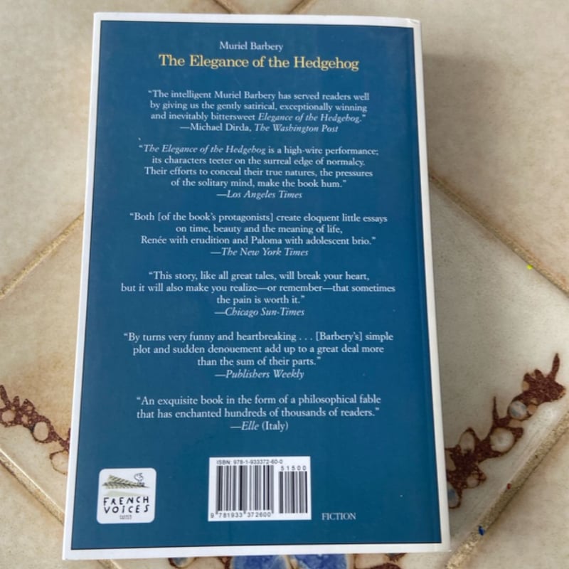 The Elegance of the Hedgehog by Alison Anderson, Muriel Barbery ...