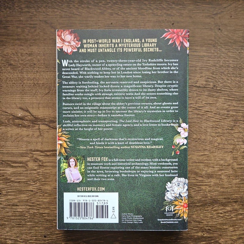 The Last Heir to Blackwood Library by Hester Fox, Paperback | Pangobooks
