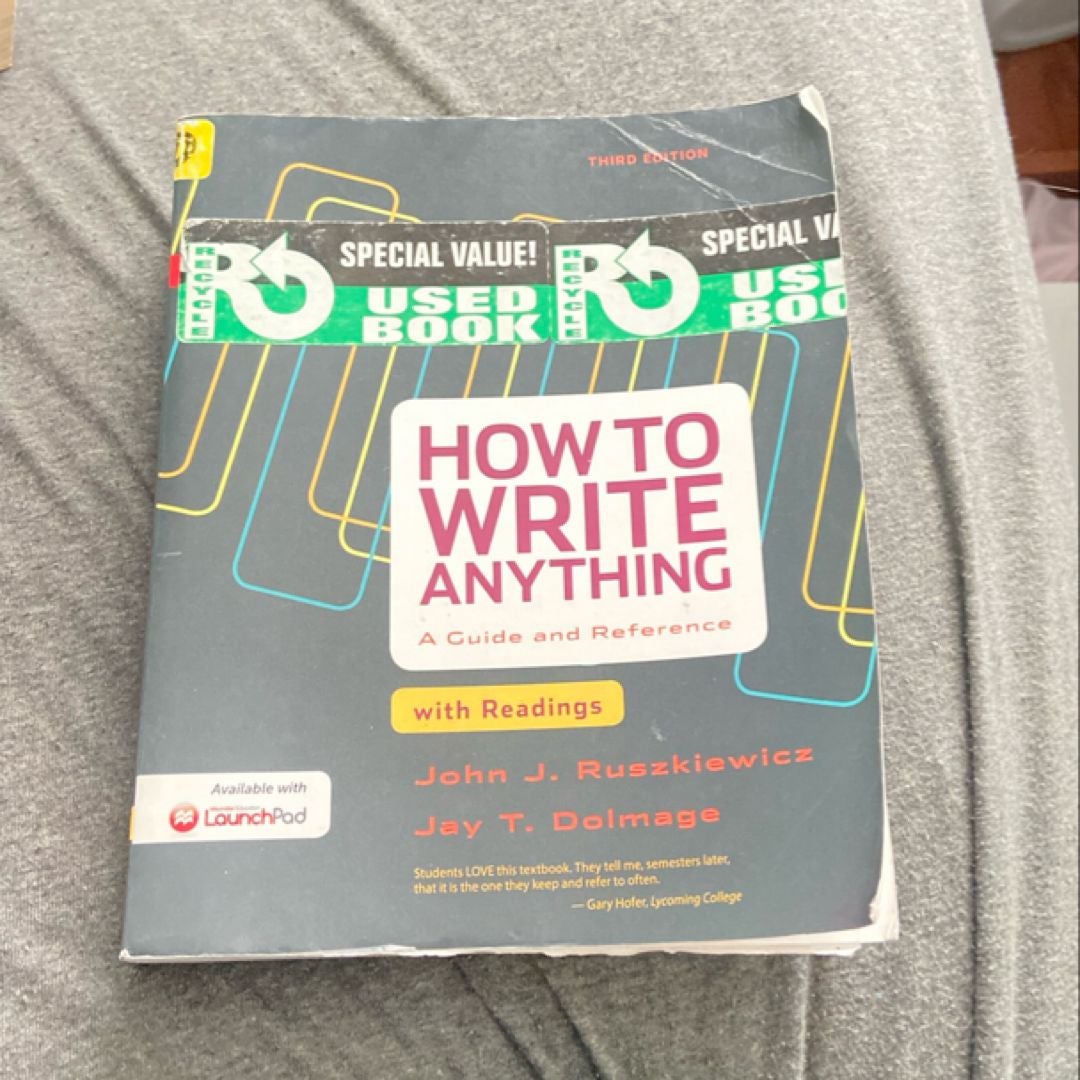 How to Write Anything by John J. Ruszkiewicz, Jay T. Dolmage