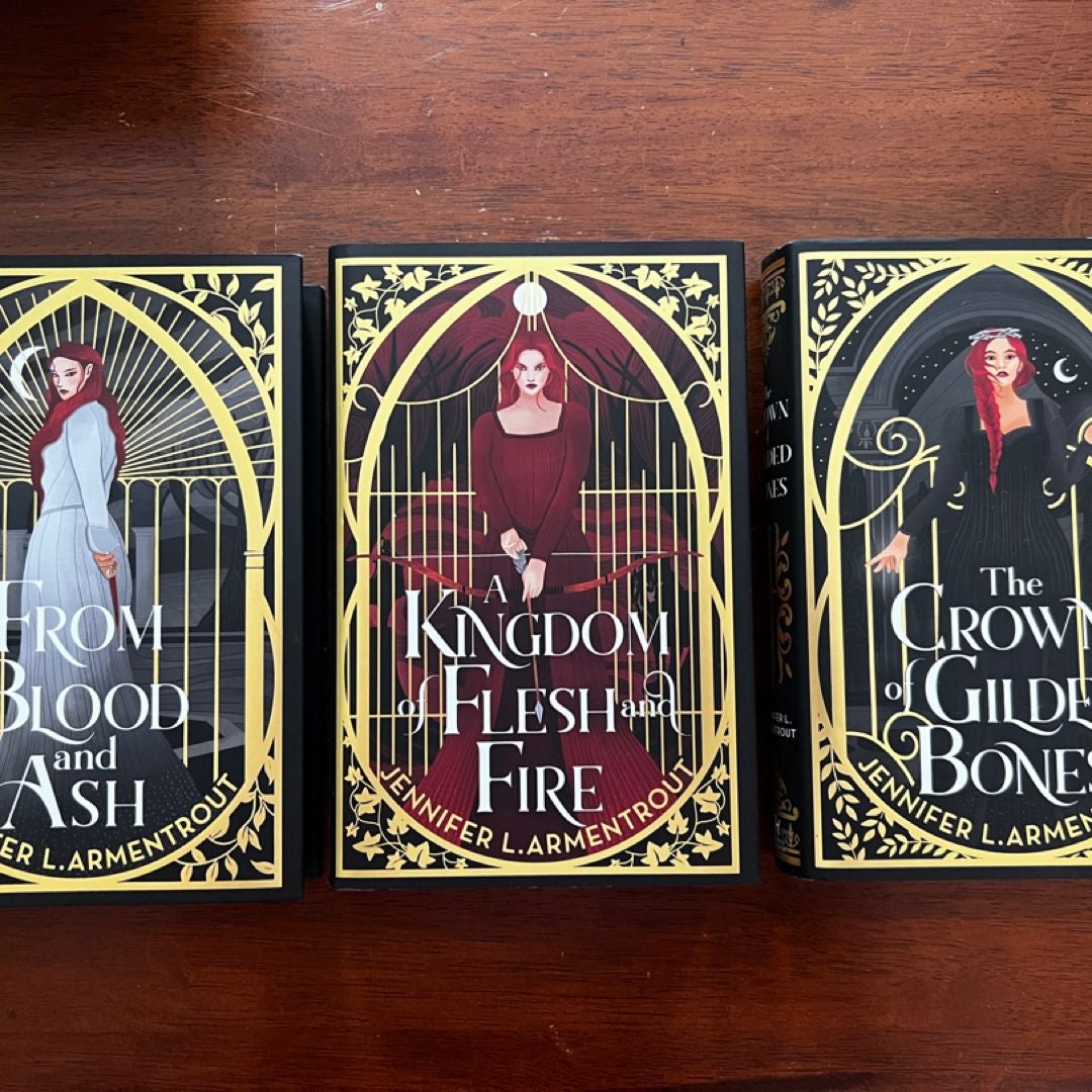 From Blood and Ash, A Kingdom of Flesh and Fire, The Crown of Guildes Bones by Jennifer L ...