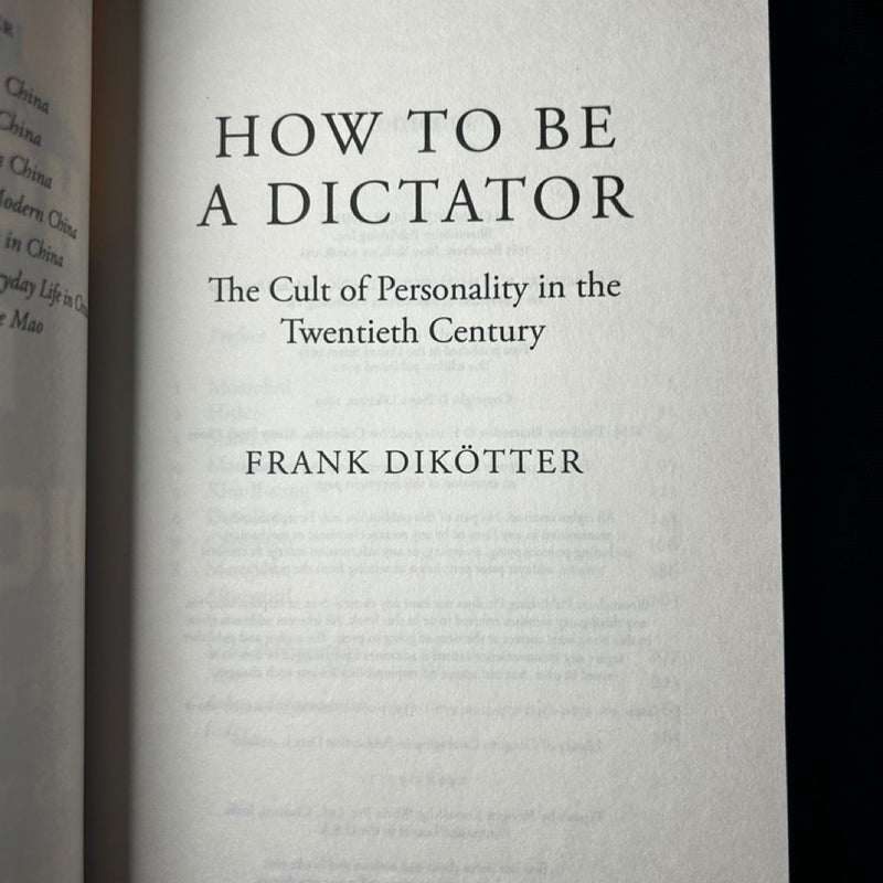 How to Be a Dictator by Frank Dikotter