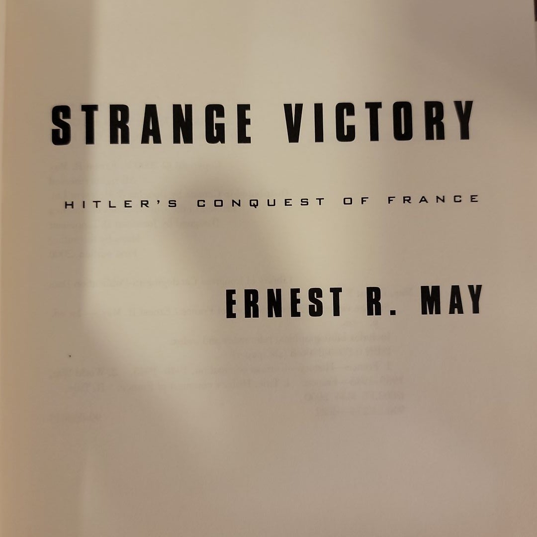 Strange Victory by Ernest R. May