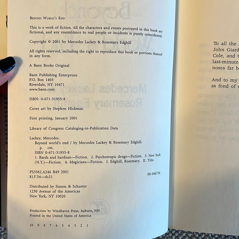 Beyond World's End by Mercedes Lackey, Rosemary Edghill