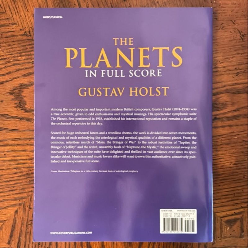 The Planets in Full Score by Gustav Holst