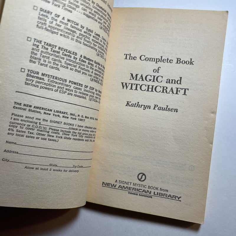 The Complete Book of Magick and Witchcraft by Kathryn Paulsen ...