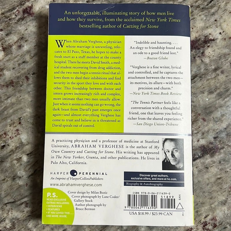 The Tennis Partner by Abraham Verghese, Paperback | Pangobooks