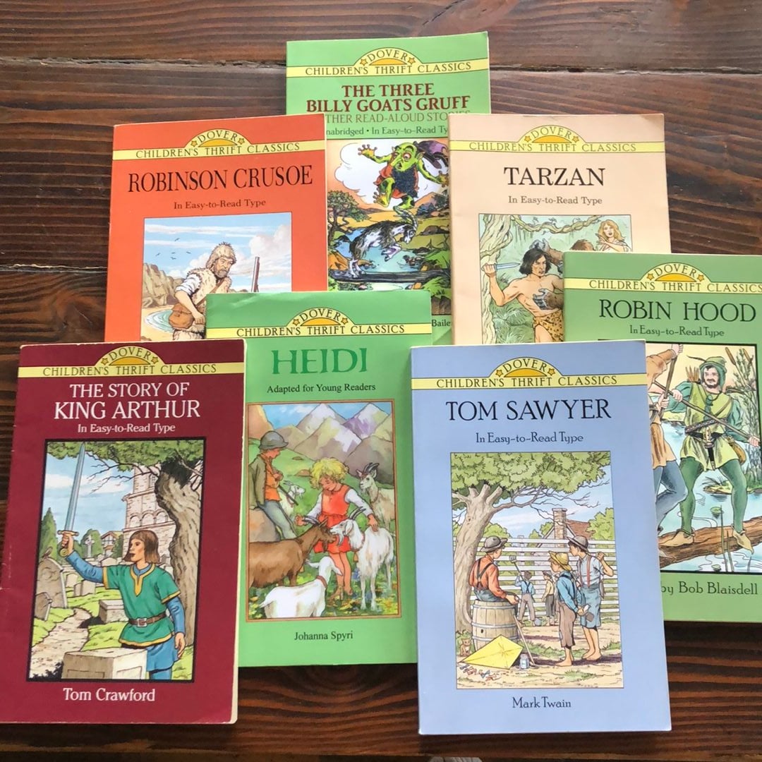 Dover Thrift Classics bundle by Tom Crawford; Defoe; Spyri; Blaisdell ...