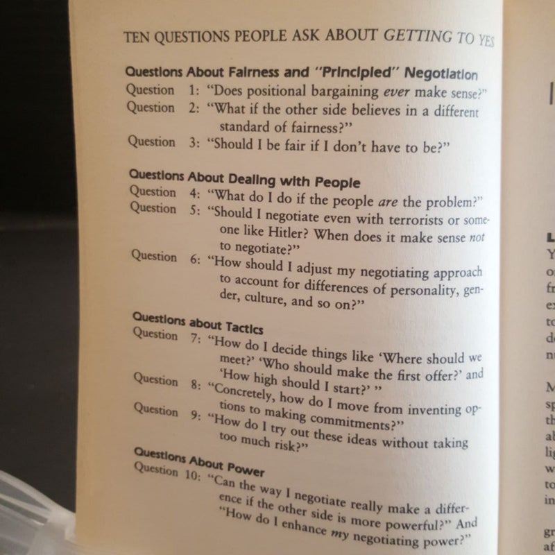 Getting to Yes by Roger Fisher, William Ury