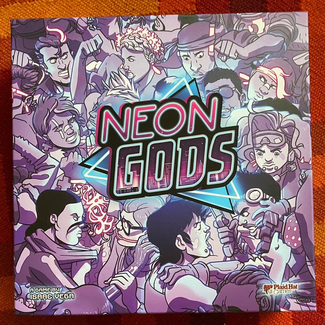 Neon Gods Board Game by Isaac Vega , Hardcover | Pangobooks