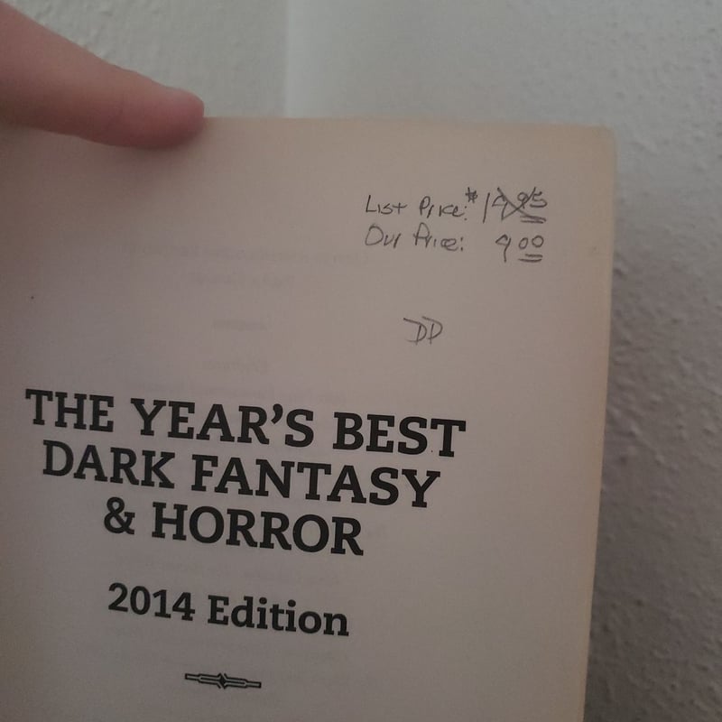 The Year's Best Dark Fantasy and Horror 2014 Edition by Laird Barron ...