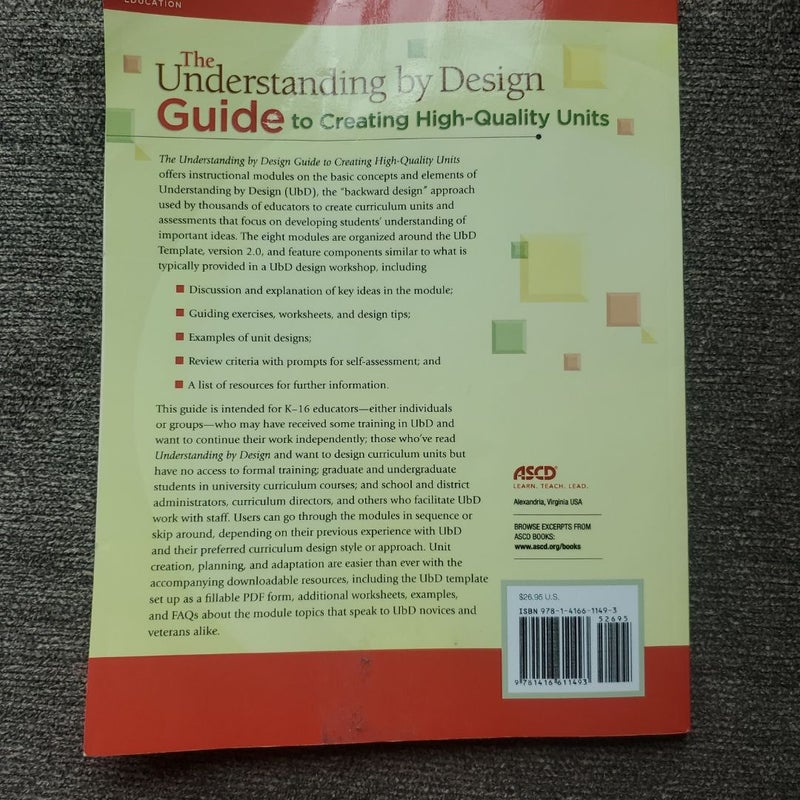 The Understanding by Design Guide to Creating High-Quality Units by ...
