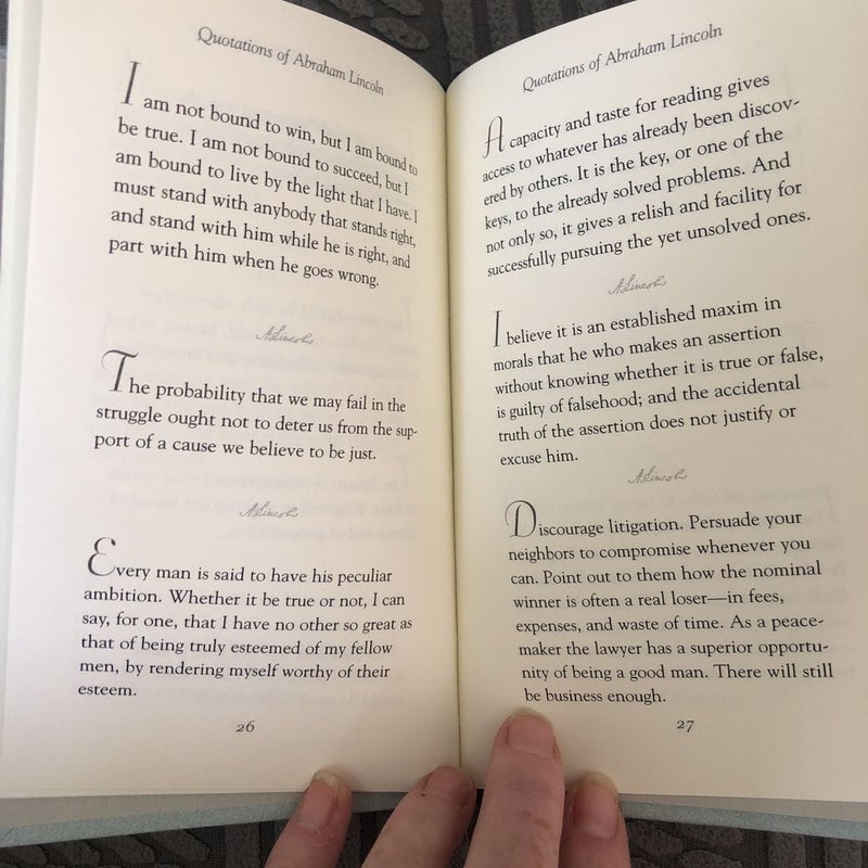 Quotations of Abraham Lincoln by Abraham Lincoln