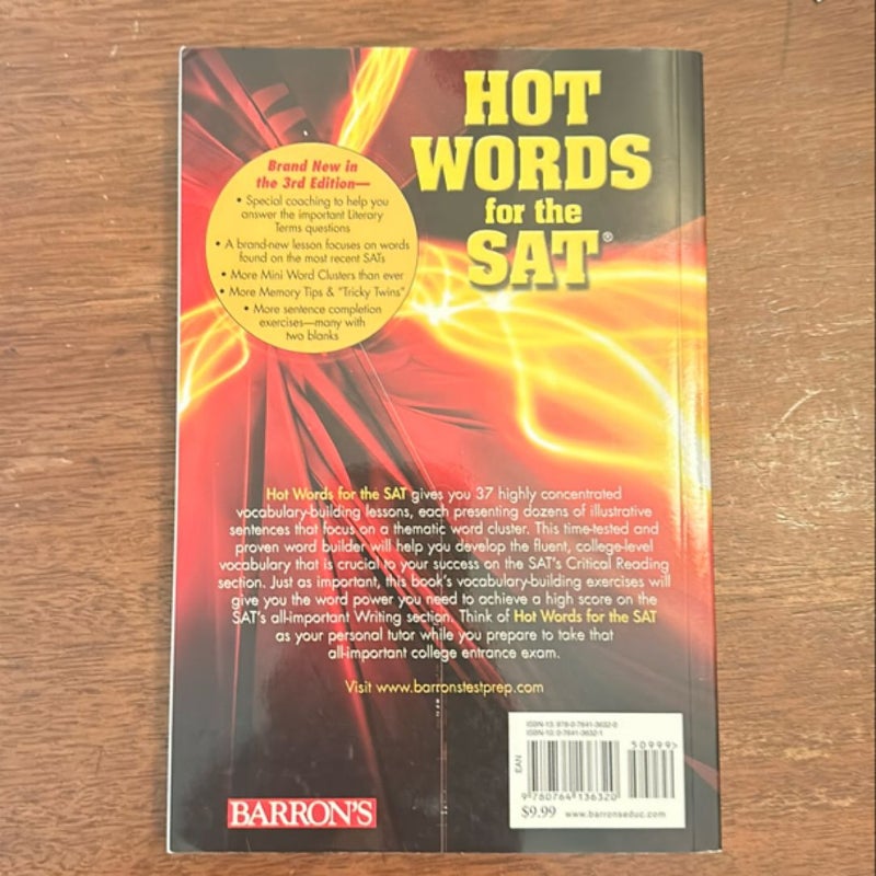 Hot Words for the SAT by Linda Carnevale