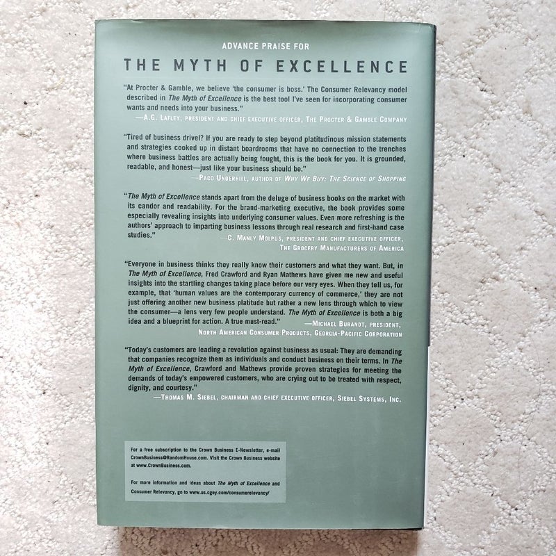 The Myth of Excellence by Fred Crawford, Ryan Mathews