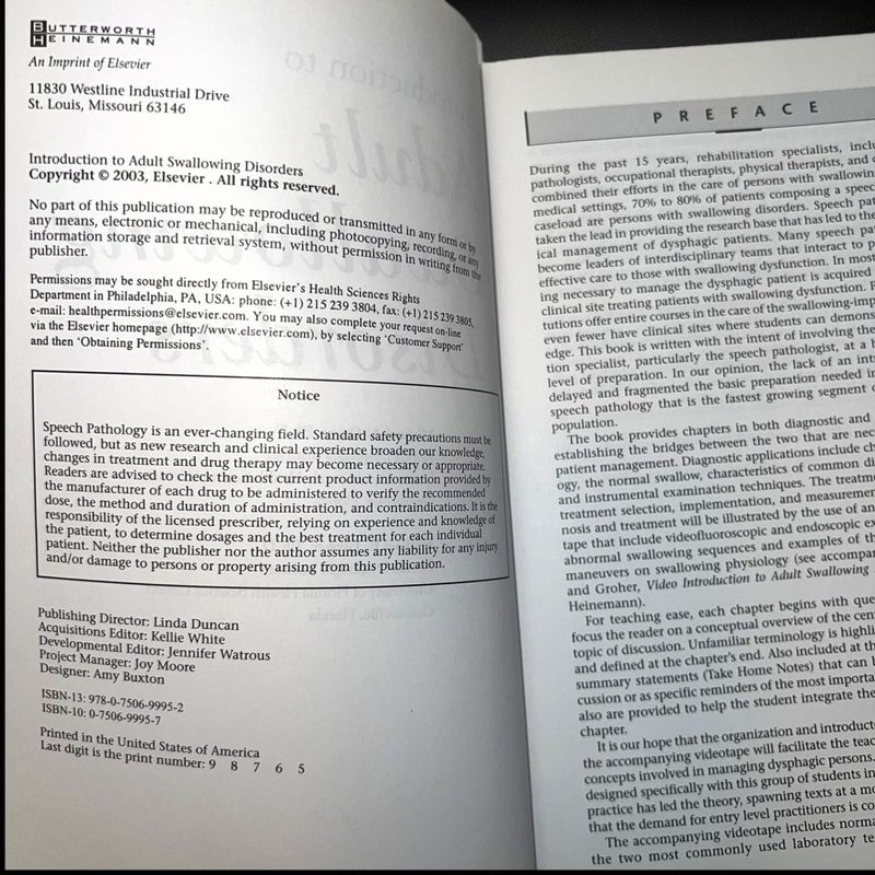 Introduction to Adult Swallowing Disorders by Michael A. Crary, Michael ...