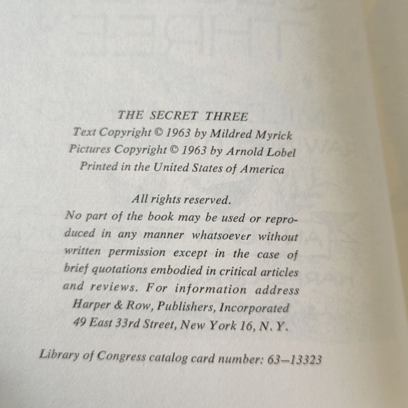 The Secret Three by Mildred Myrick, Hardcover | Pangobooks